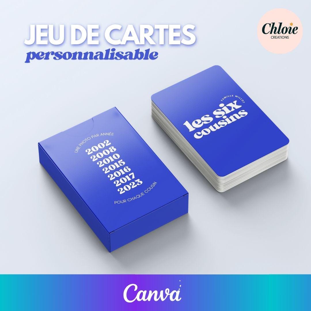 Customizable Card Game - Game of the Years - Template - Etsy