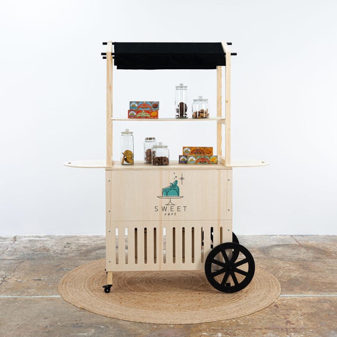 Coffee Shop Stand, Coffee Cart Stand With Wheels, Exhibition Stand ...