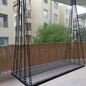 Porch Swing Sofa, Patio Garden Swing Bed, Metal Rope Swing - Etsy