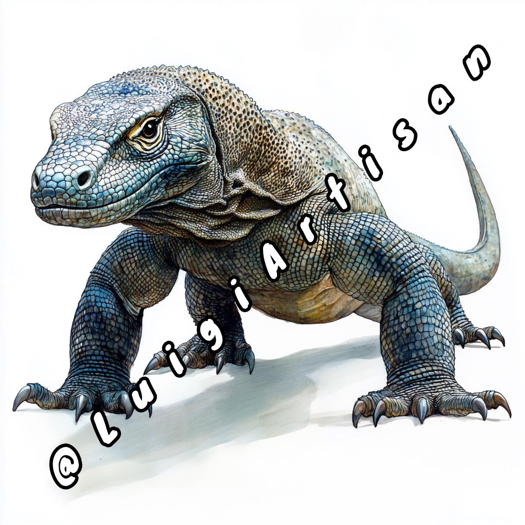 Komodo Dragon 5 High Quality Pngs Digital Download Clip Art Card Making ...