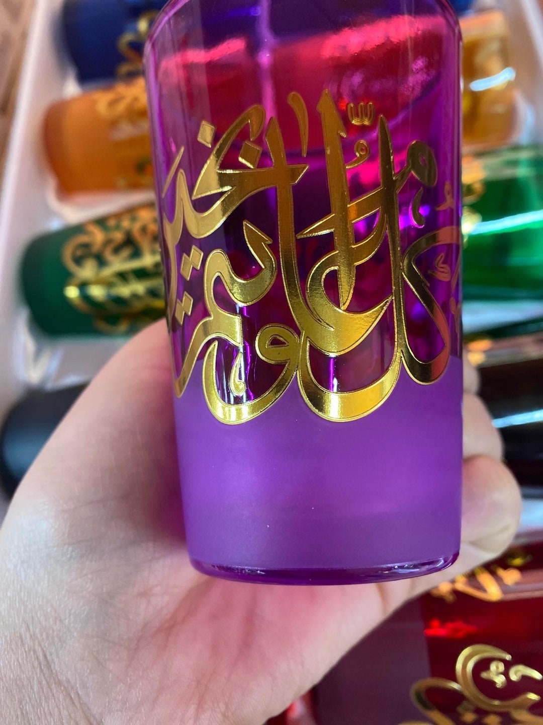 Set of 12 Moroccan Tea Glasses | Multi Design Artisan Style Cups | Gold ...