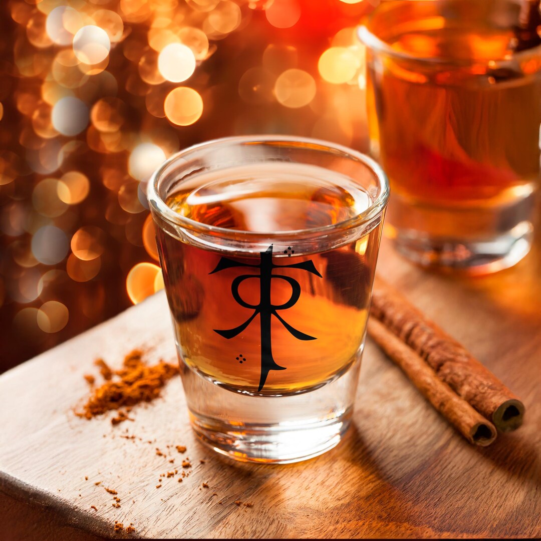 Elvish Rune Shot Glass | Monogram Symbol Barware Gift - Etsy