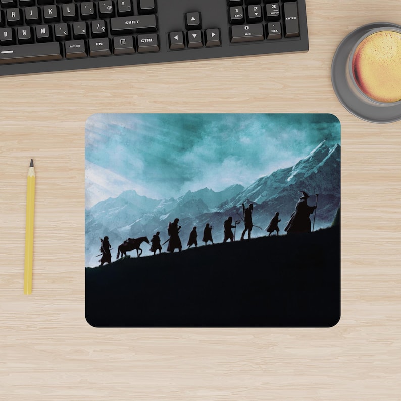 The Fellowship Mouse Pad | LOTR Inspired Accessory - Etsy
