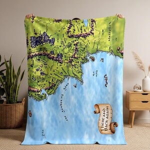 Middle Earth Map Blanket: Lord of the Rings Inspired Throw - Etsy
