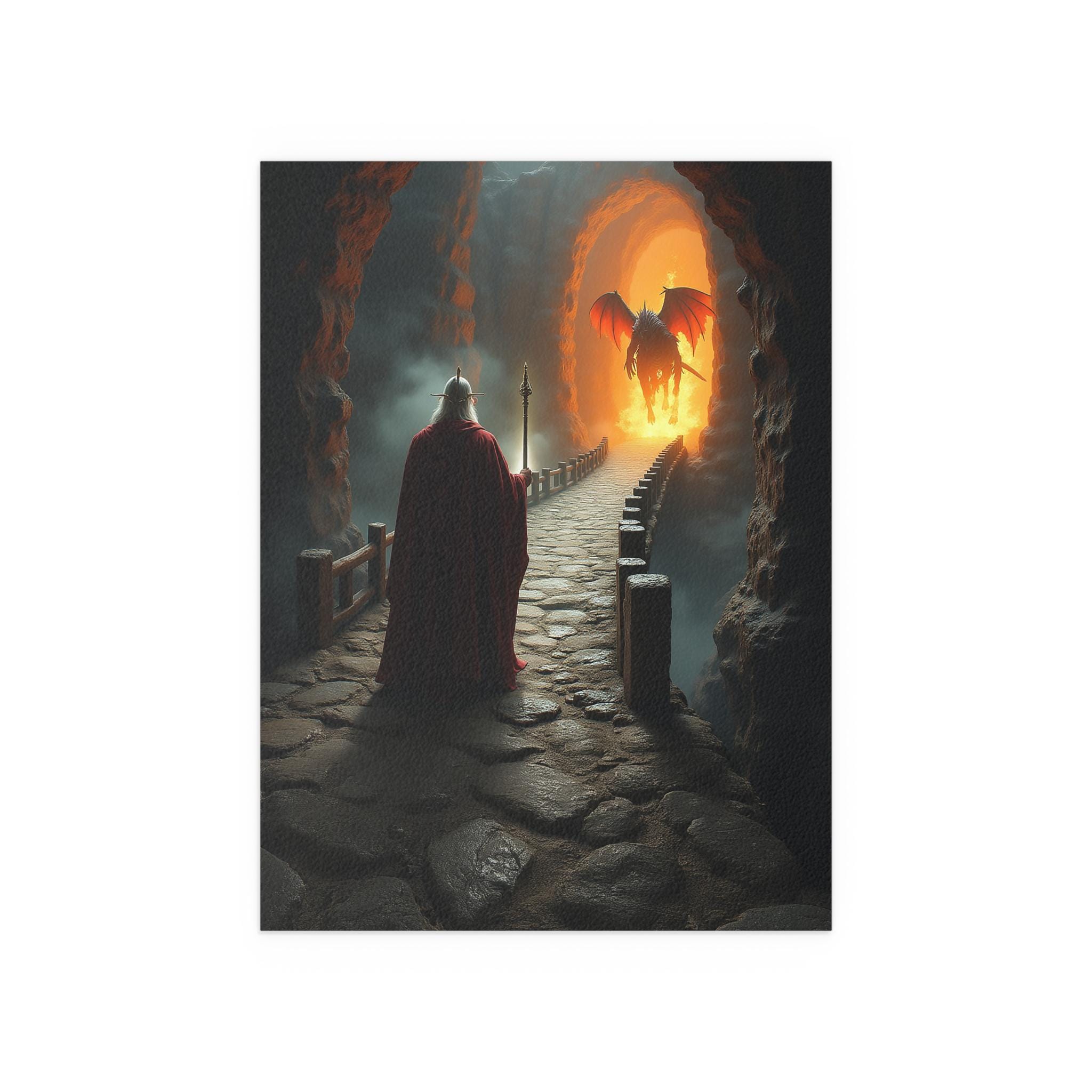 Gandalf's Stand Vs Dark Creature Battle Poster | Tolkien Fan Gift - Etsy