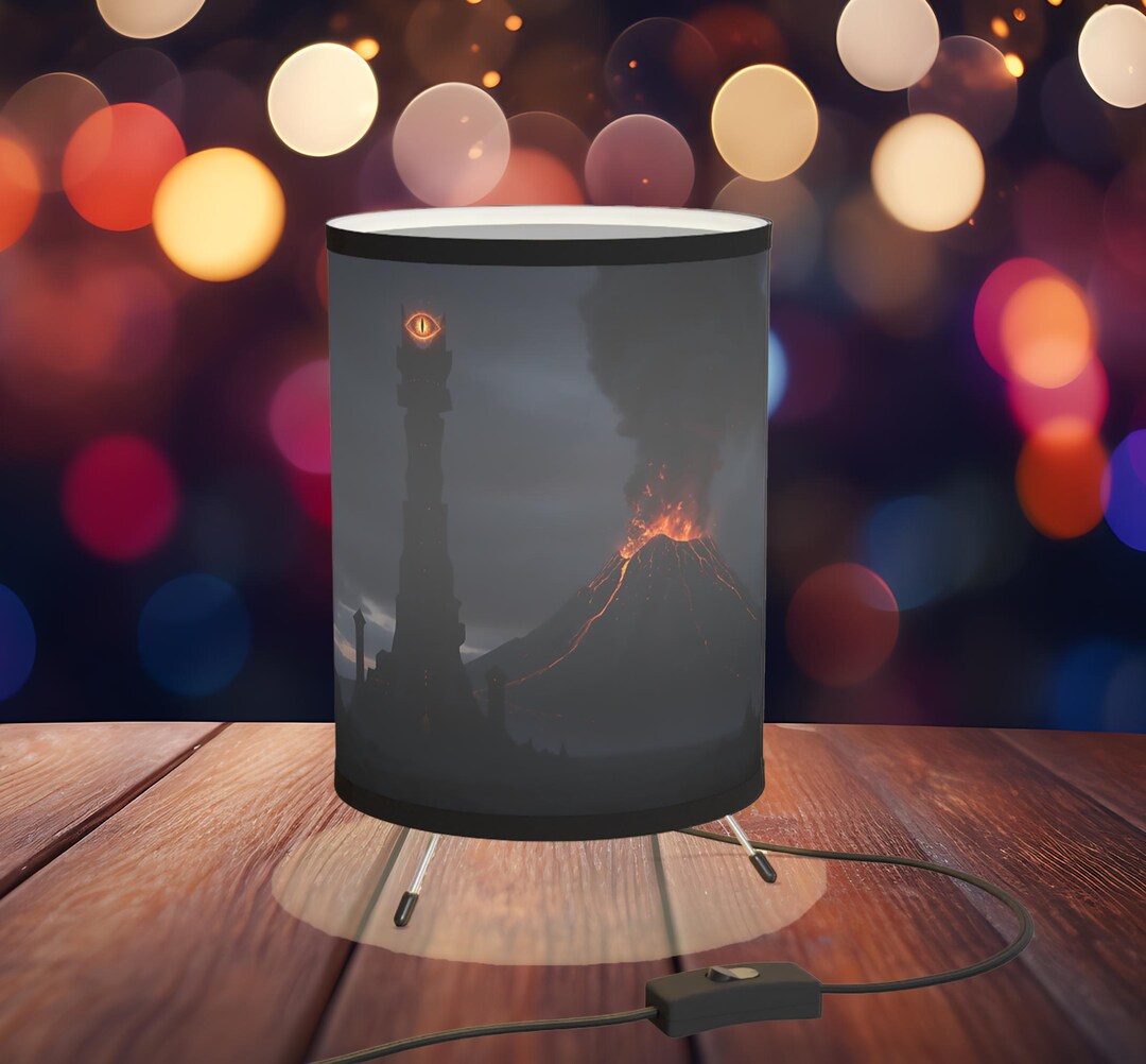 Mordor Lamp | Lord of the Rings Inspired | Mount Doom & Eye of Sauron ...