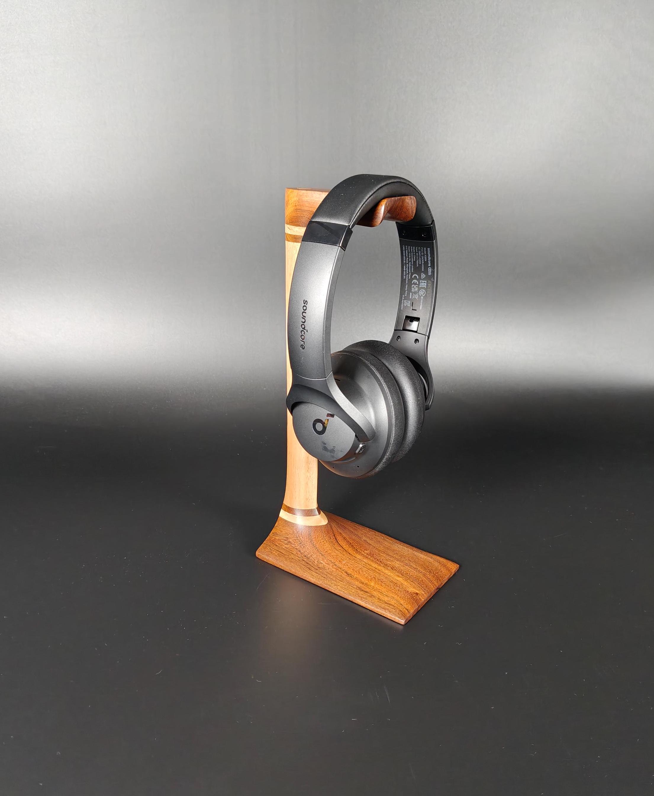 Handmade Ash & Walnut Headphone Stand: Polished Wood Gamer Gift - Etsy
