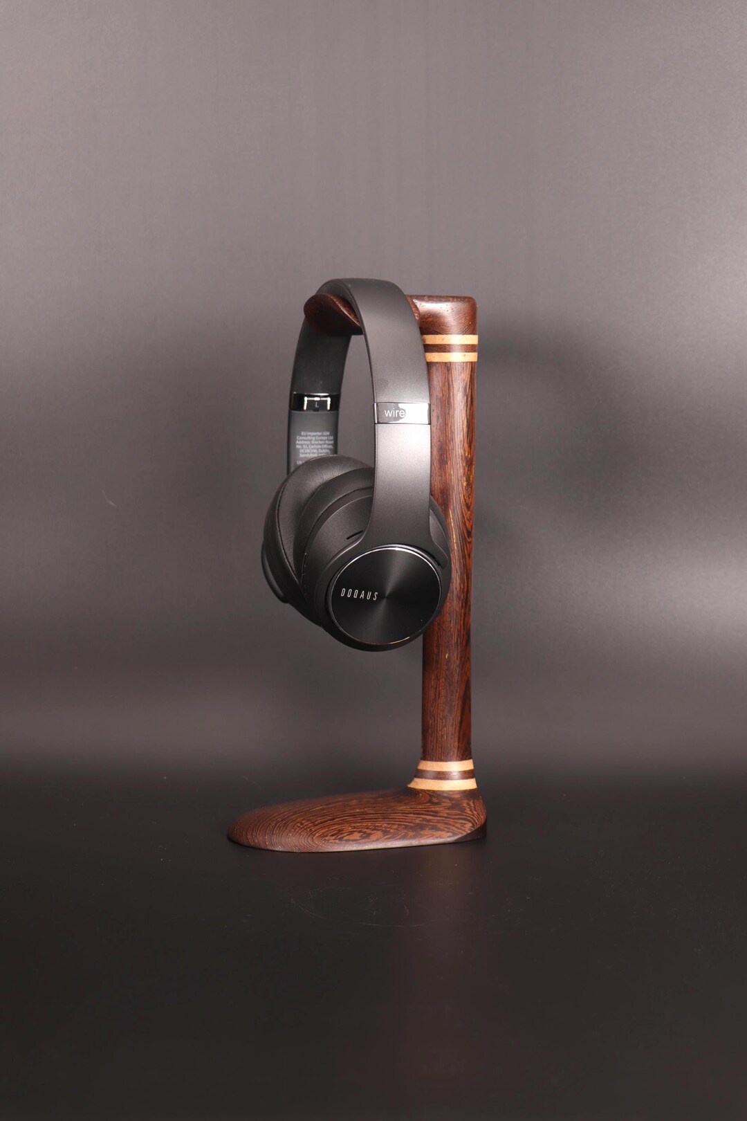 Headphone Stand-handmade From Ebony Exotic Wood Unique-gifts High-end ...