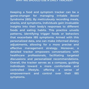IBS Tracker, IBS Daily Log, Symptom Tracker, Irritable Bowel Syndrome ...