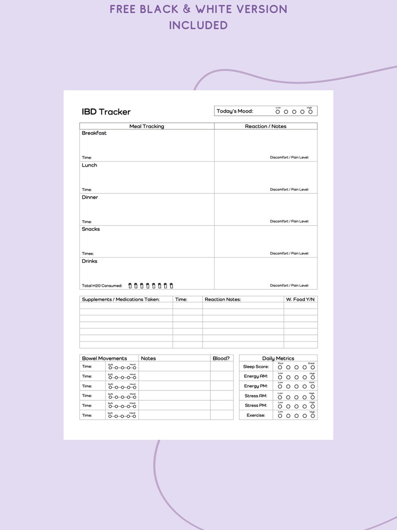 IBD Symptom Tracker, IBS Journal, IBD Journal, Food Sensitivity Log, Bowel Movement Log ...