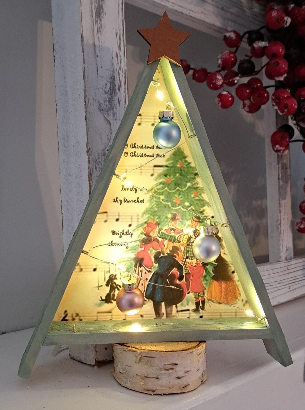 Christmas Carol Tree Trio - Etsy