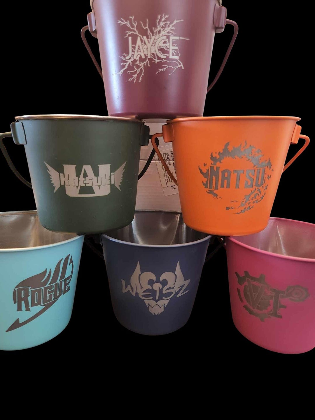 Personalized Dog Crate Photo Bucket 1 Quart Stainless Water Pail Custom ...