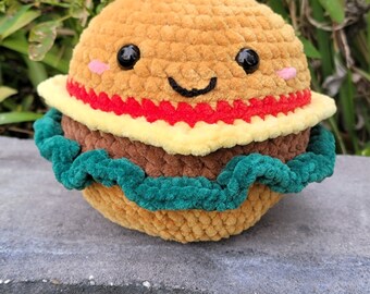 Cheeseburger Plushie - Etsy