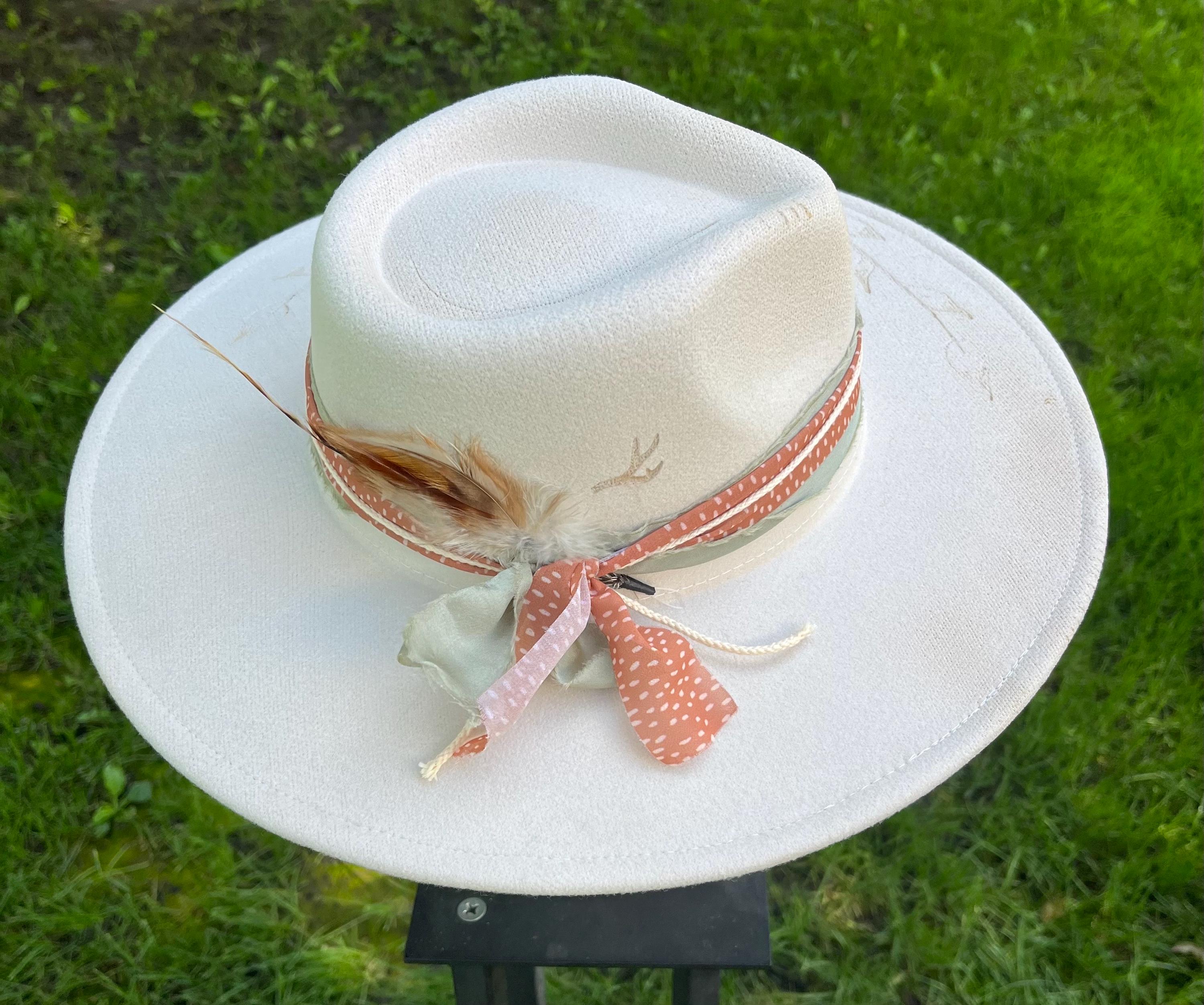 Rustic Burned Hat, Artisanal Design, Wooden Burned Cap, Handcrafted Hat ...