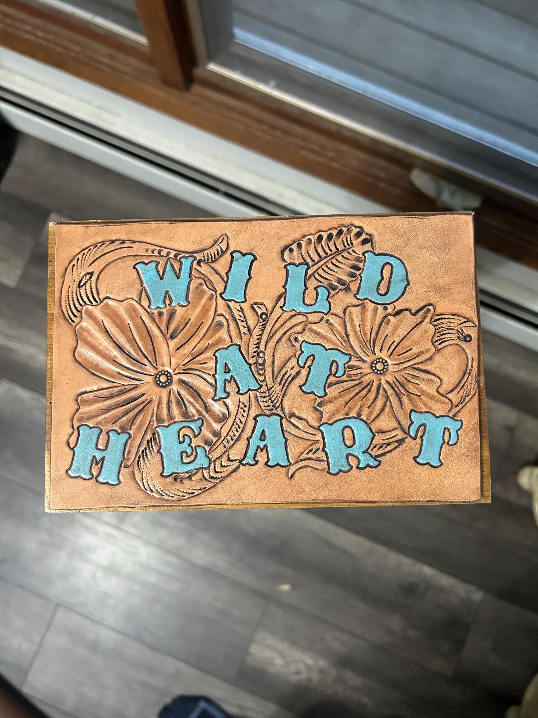 Large Jewelry Box, Jewelry Case, Leather Jewelry Box, Punchy, Tooled ...