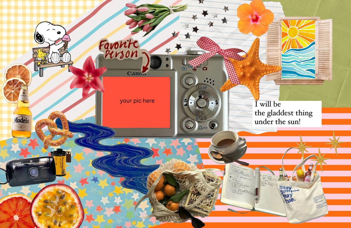 Hot Summer Days Customisable Scrapbook Collage Laptop Computer Desktop ...