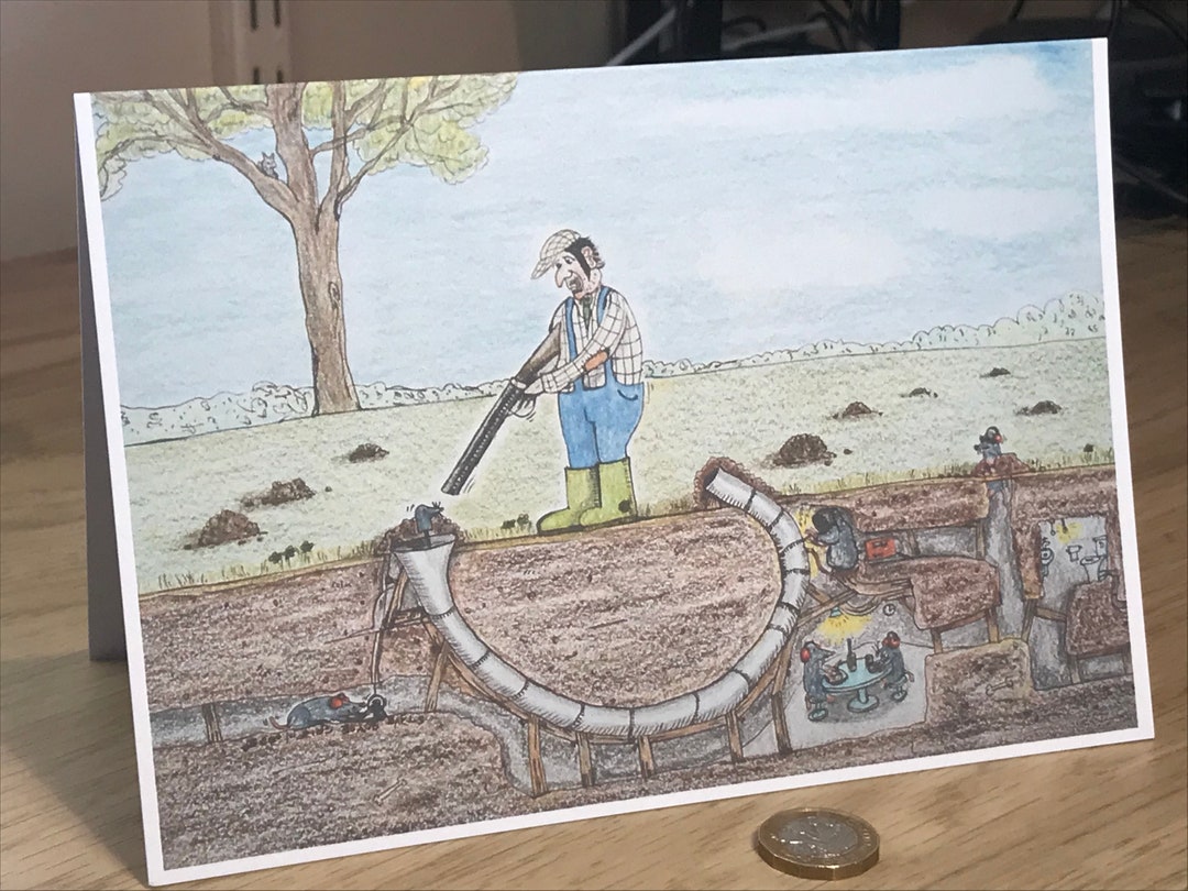Moles Revenge Card Mole Catcher Fun Card Steve Royce Griffin Artist ...