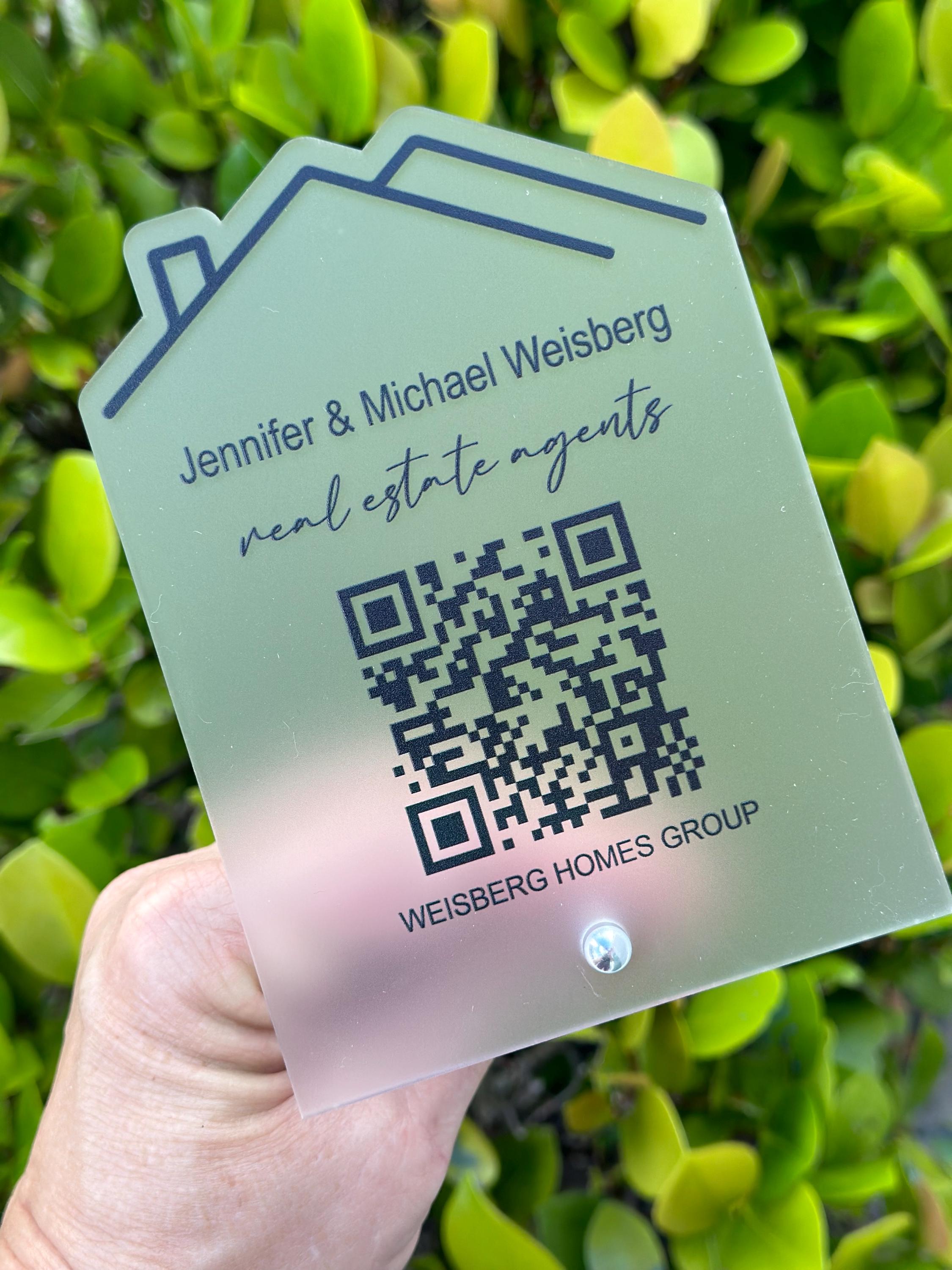 Real Estate Agent QR Code Sign/realtor Business Connect With Us Social ...