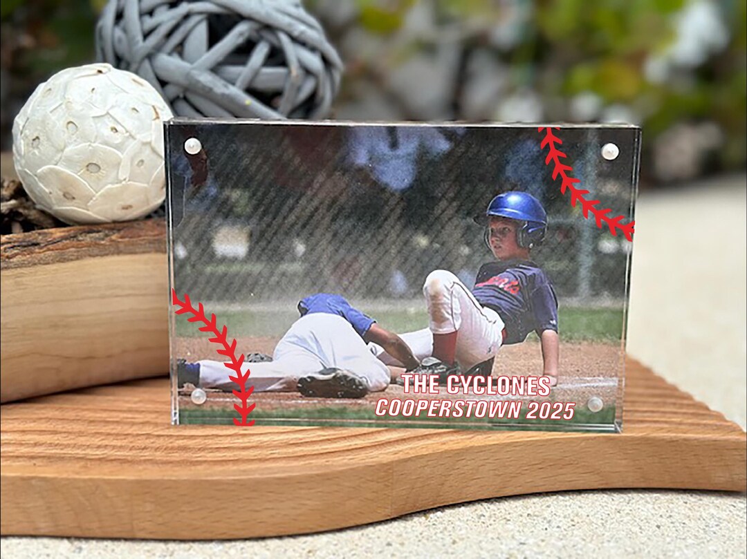 Custom UV Print Acrylic Baseball Photo Frame, Team Gift - Etsy