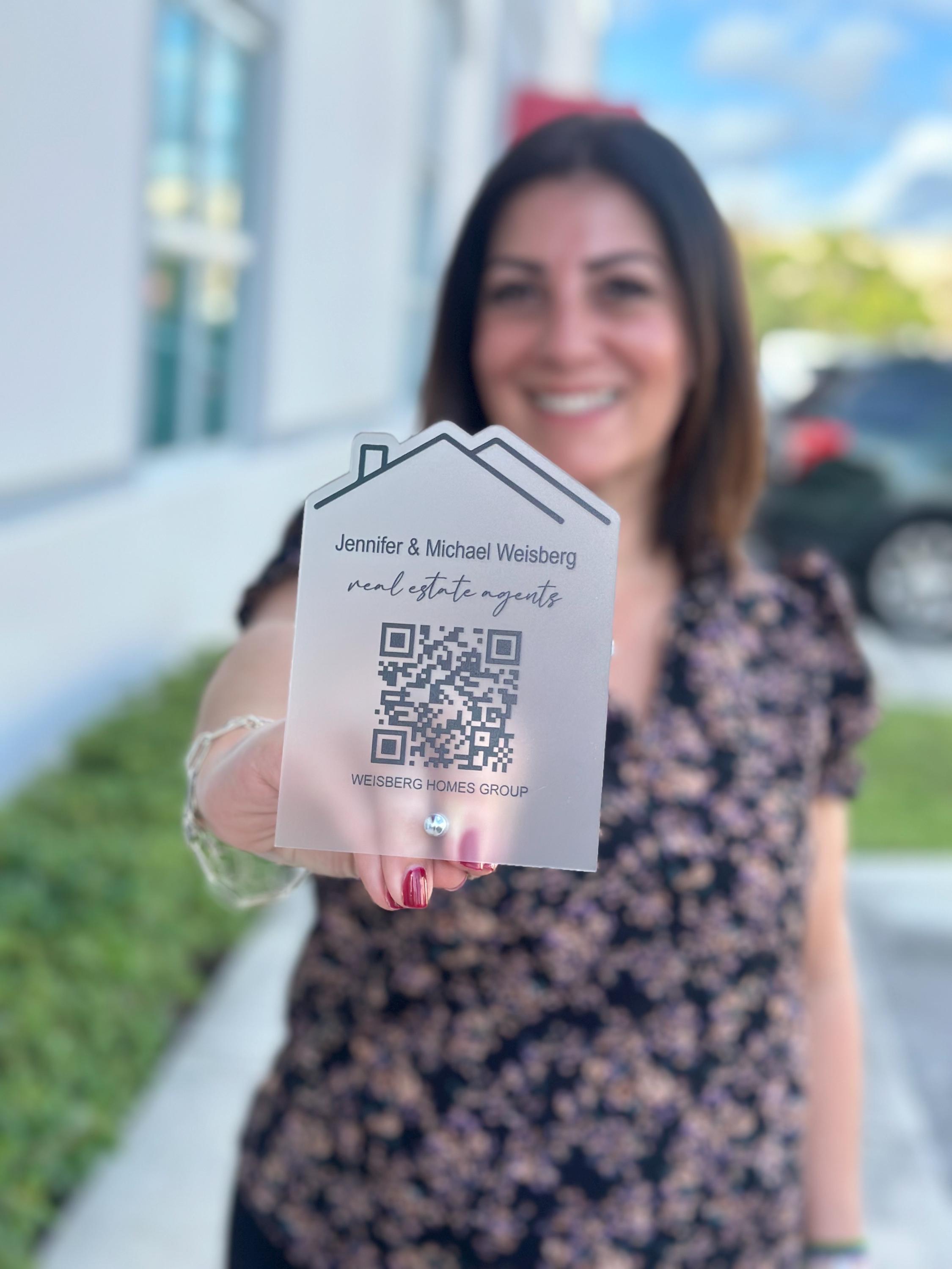 Real Estate Agent QR Code Sign/realtor Business Connect With Us Social ...