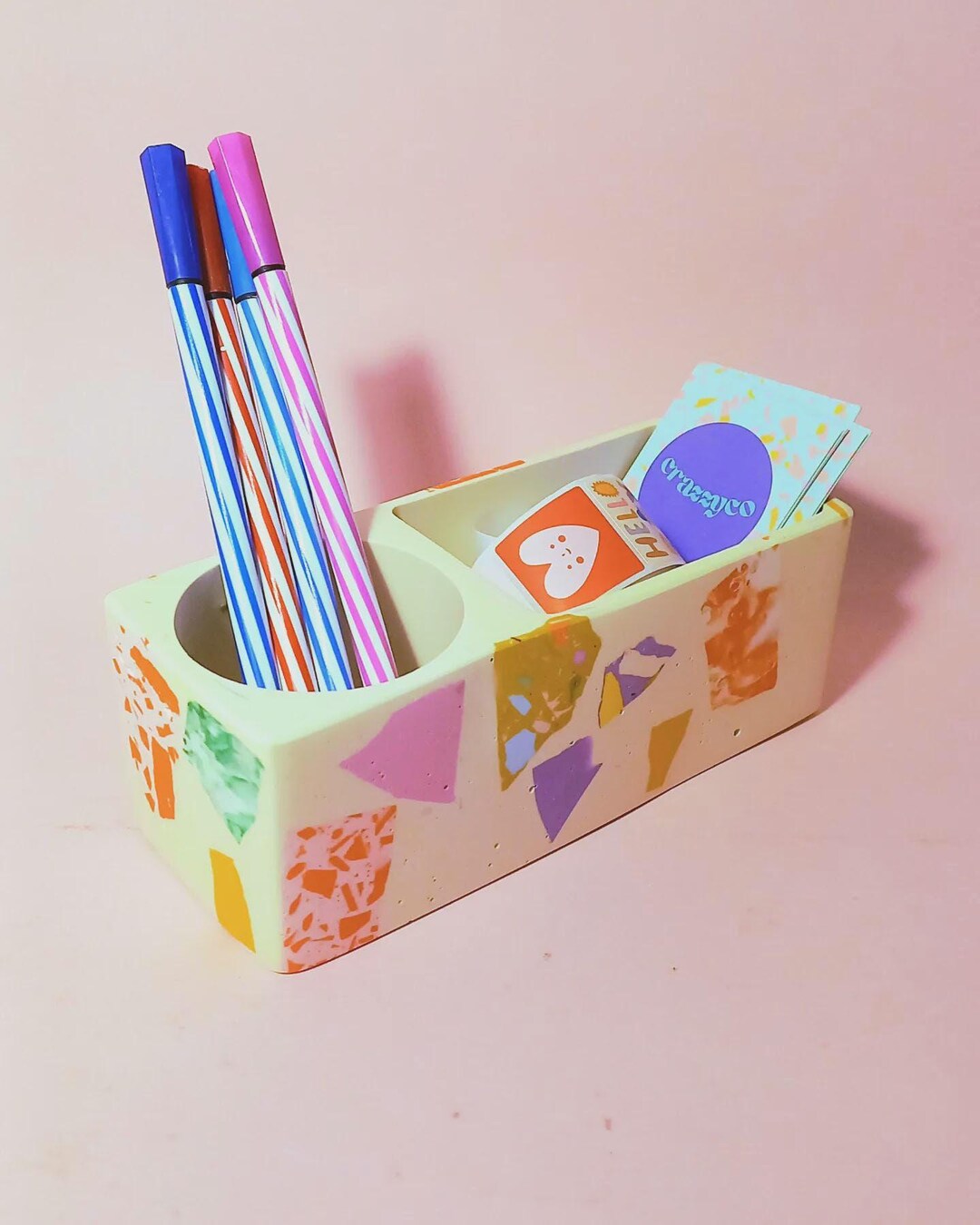 Desk Organizer, Colorful Organizer for Pens and Accessories, Desk ...