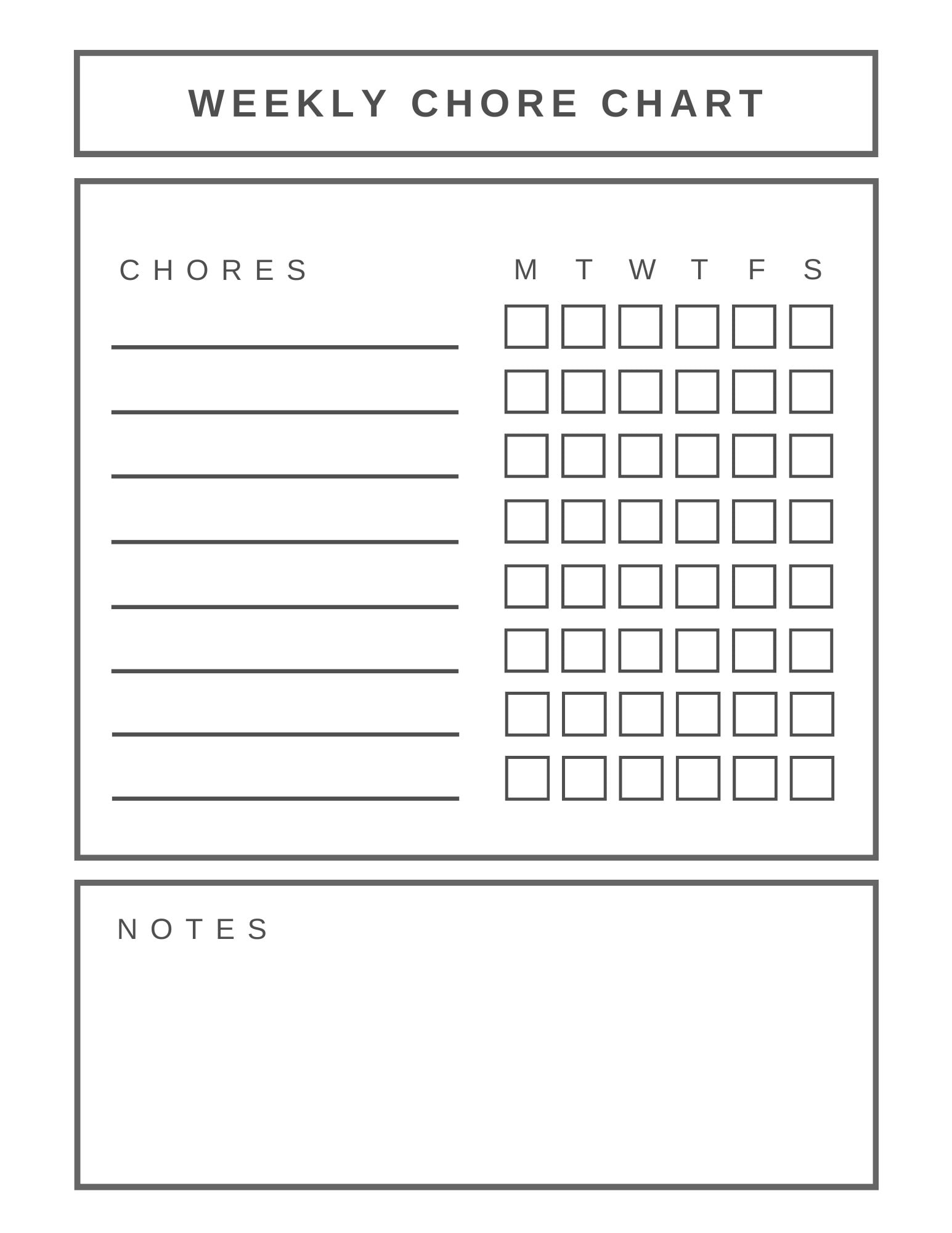 Printable - Chore Chart - Etsy