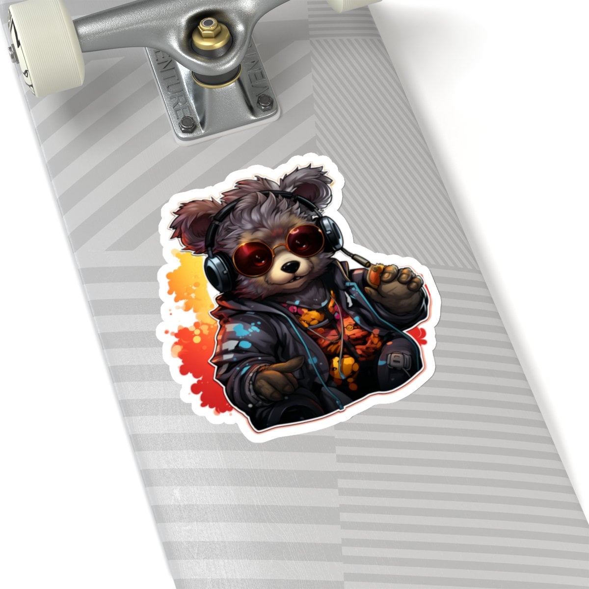 Cool Bear DJ Sticker, Vinyl Sticker, Laptop Sticker, Yeti Cooler ...