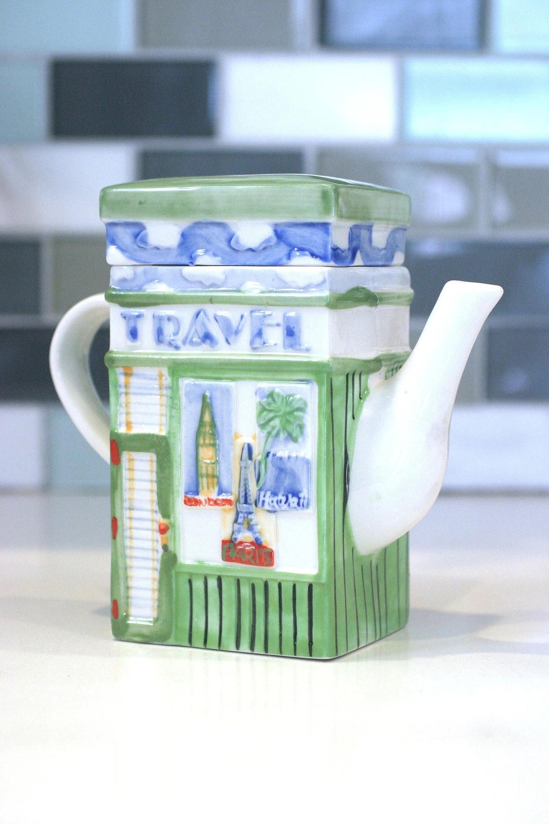 Twinings Porcelain Double Sided Luggage Travel Agency Decorative ...