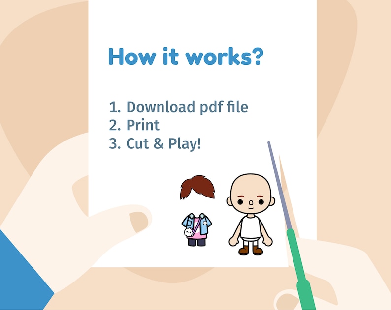 Toca Boca House Printable, Bedroom Set With Toca Doll, 52 Items | Ready ...