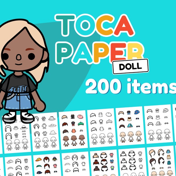 Toca Boca Paper Doll - Etsy