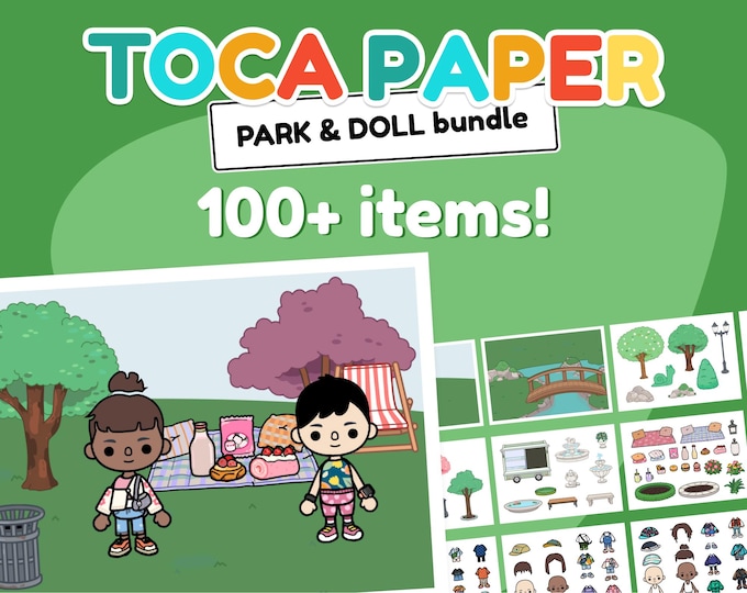 Toca Boca Paper Doll Set: Park & Picnic Printables (digital Download ...