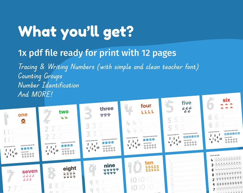 Number Tracing Worksheets | Worksheets for Pre K | Learn Numbers ...