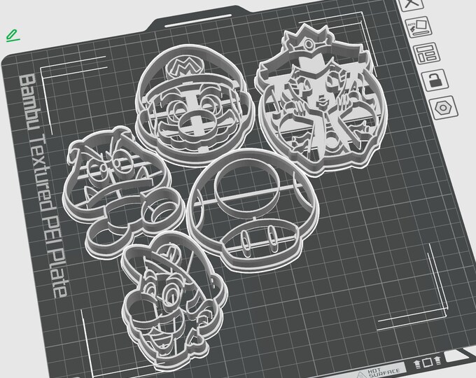 Super Mario Cookie Cutters Set of 5 - Etsy