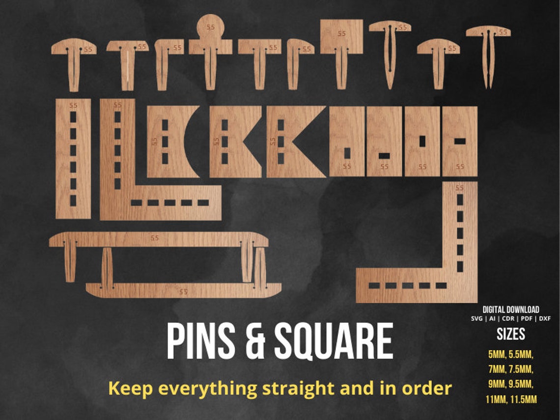 Laser Cut Honeycomb Bed Pins, SVG Files, Anti-flashback, Laser Cutting ...