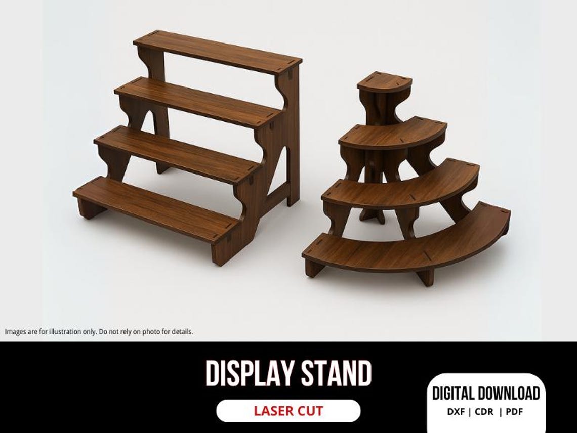 Laser Cut Shelf Svg, Retail Display Svg, Display Stand Svg, Plant Shelf ...