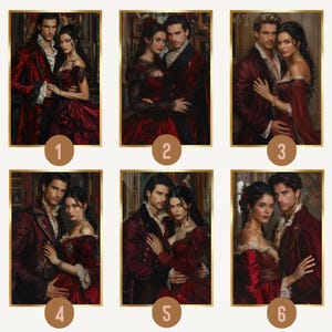 Custom Vampire Couple Portrait From Photo, Personalized Couple Vampire ...