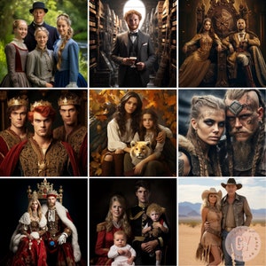3 People the Witch Family Portrait, Custom Witch Portrait, Family ...