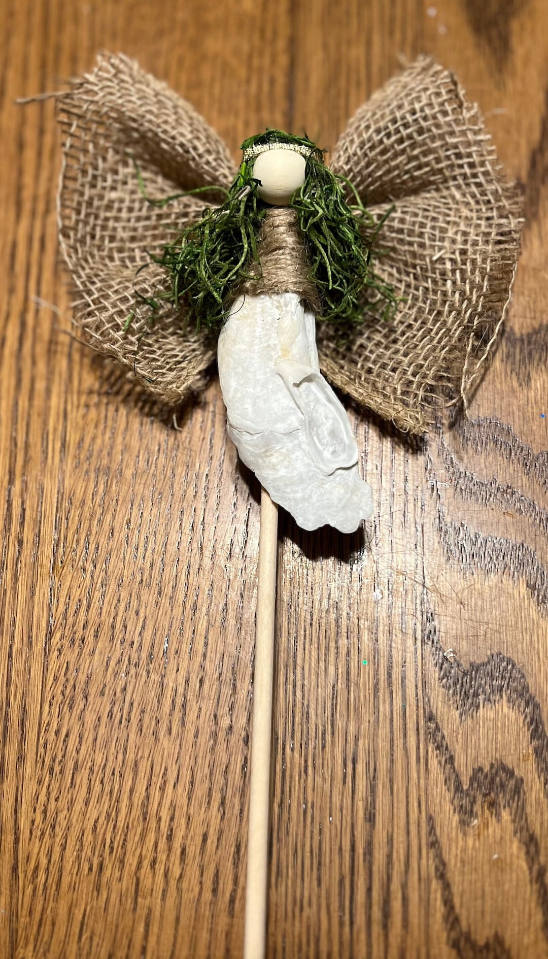 Oyster Shell Angel Plant Stake - Etsy