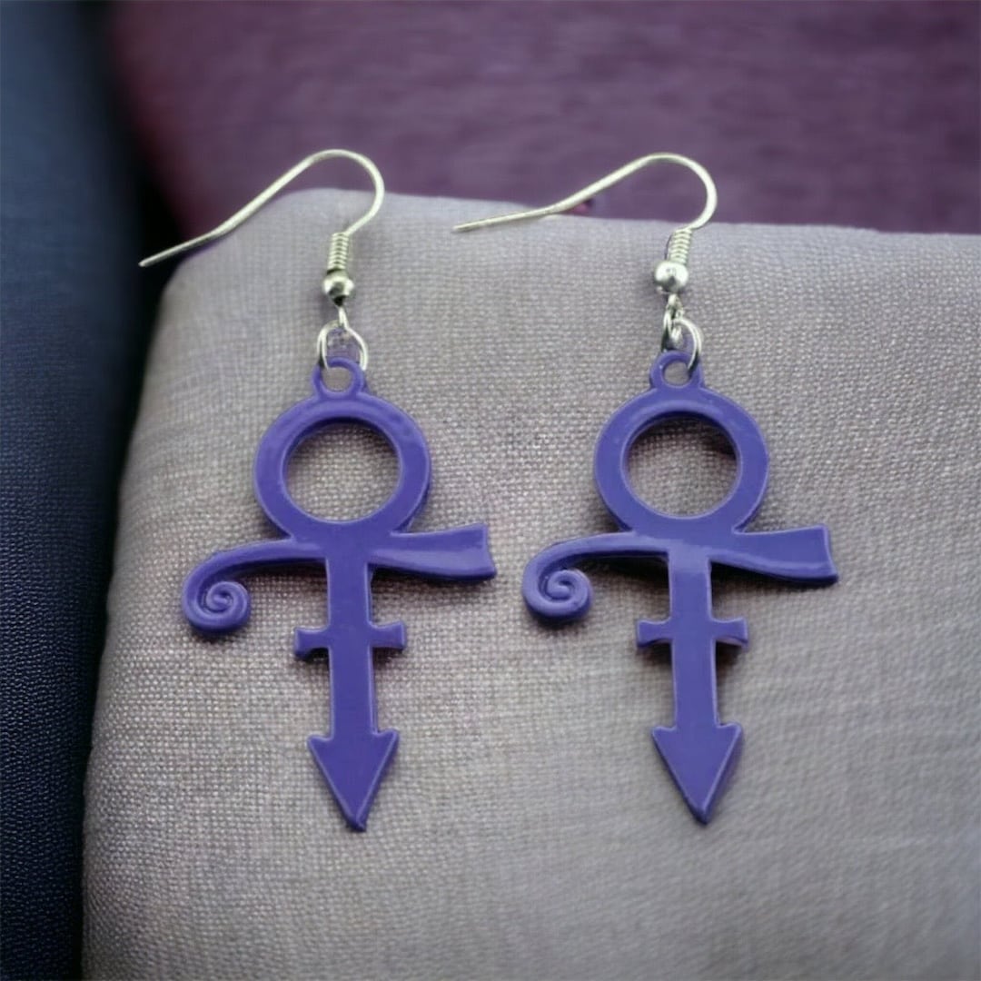 Prince Earrings Purple Rain, Prince Costume, Prince Memorabilia, Jazz ...