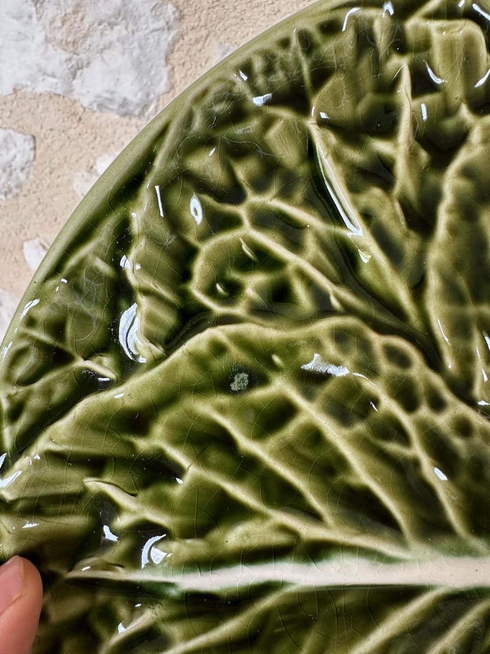 Antique French Majolica Cabbage Plate - Etsy