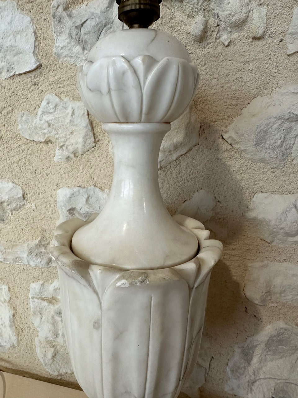 Beautiful Vintage Alabaster Lamp Base - Etsy