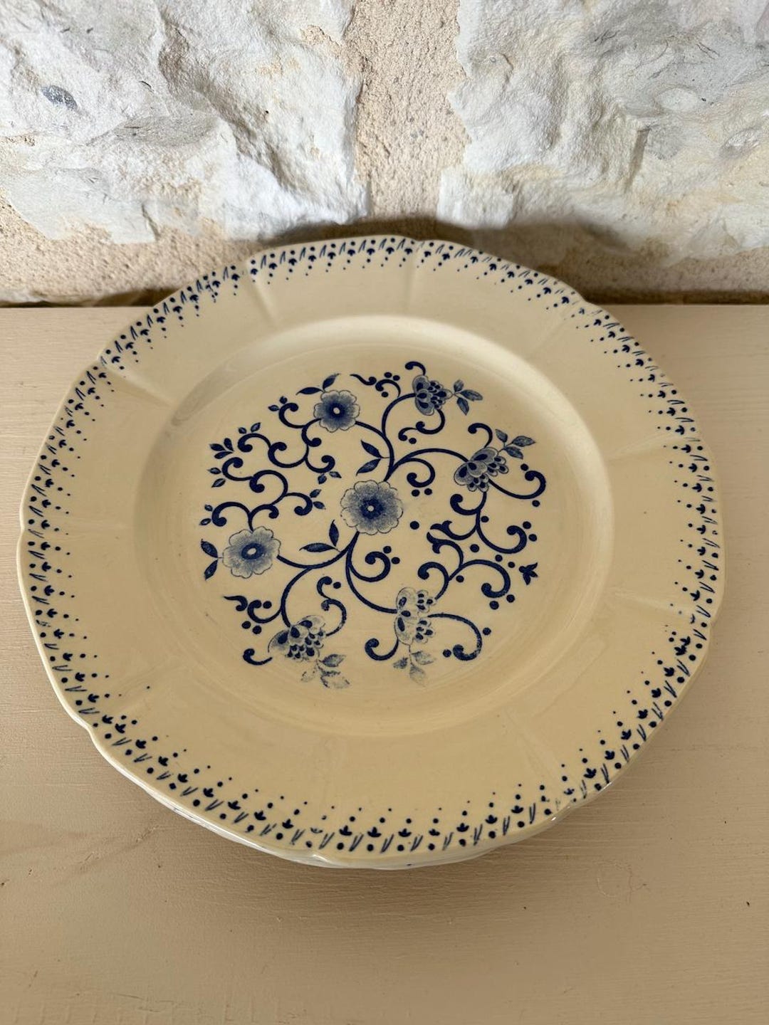 Vintage Tournai Belgian Plate: 19th Century Earthenware - Etsy