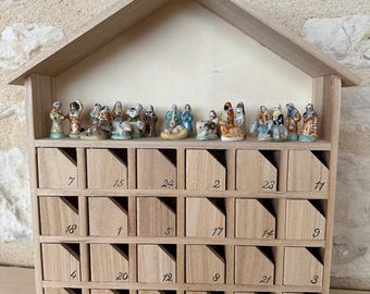 Starry Night Vintage Nativity Feve Advent Calendar - Etsy