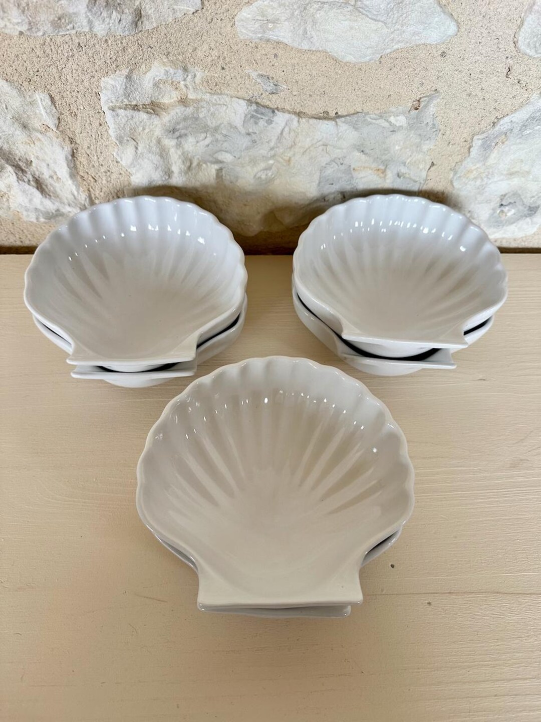 Large Scallop Serving Bowls - Etsy