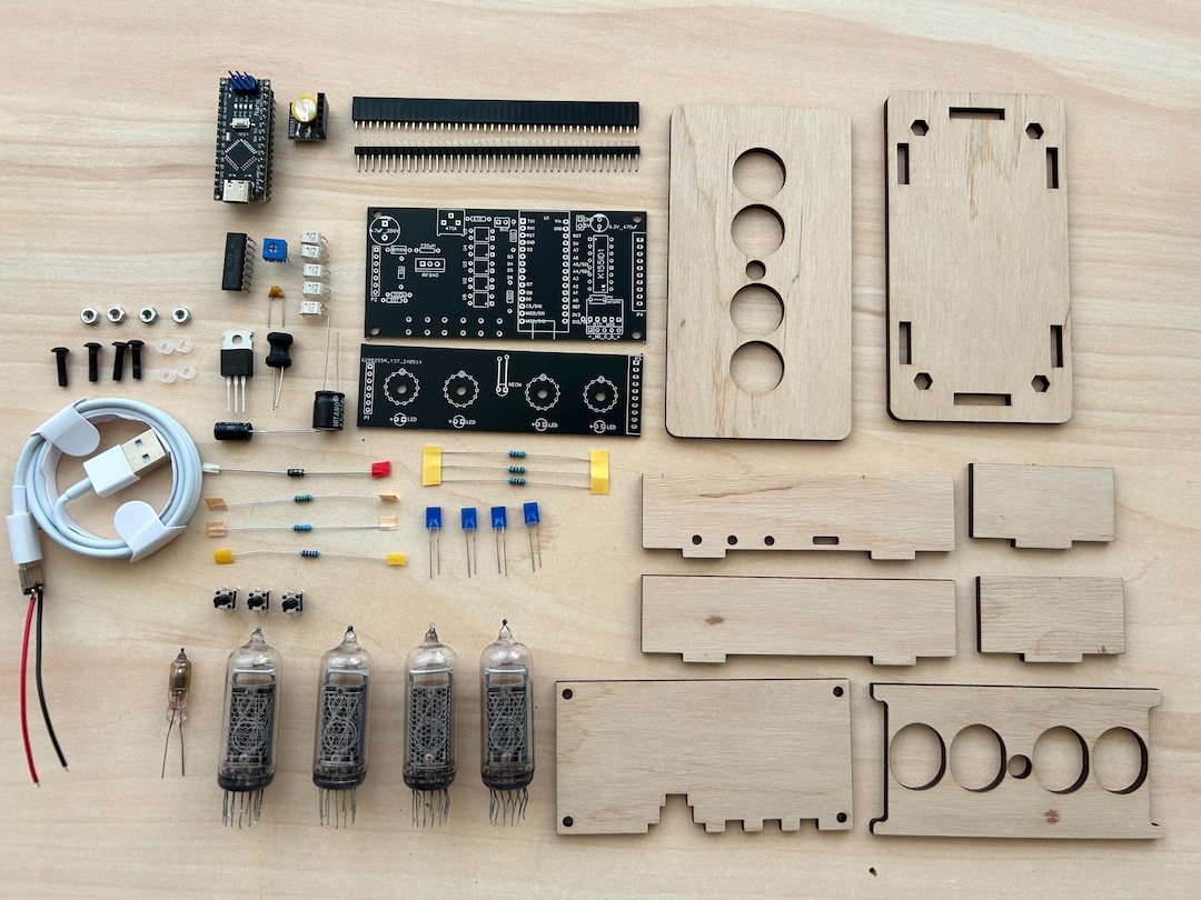 FULL KIT Nixie Clock IN-14 (24 or 12 Hour Format) (with Tubes) - Etsy
