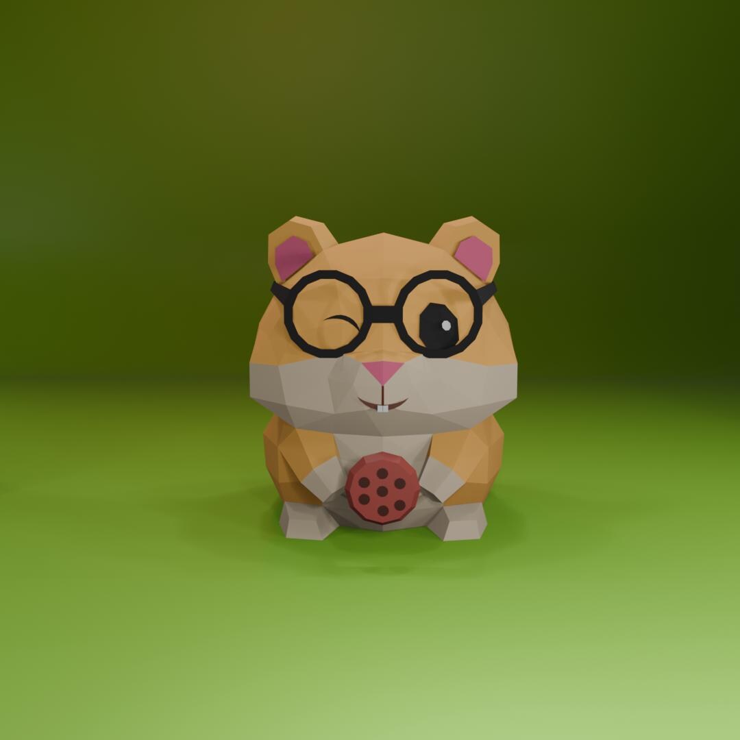 Hamster Papercraft Lowpoly Molds Template - Etsy