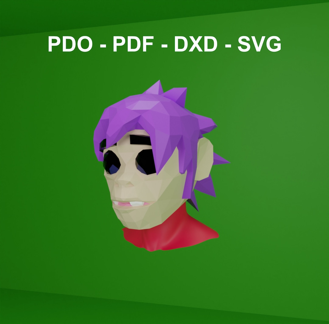 MASK 2D GORILLAZ - PAPERCRAFT - Etsy