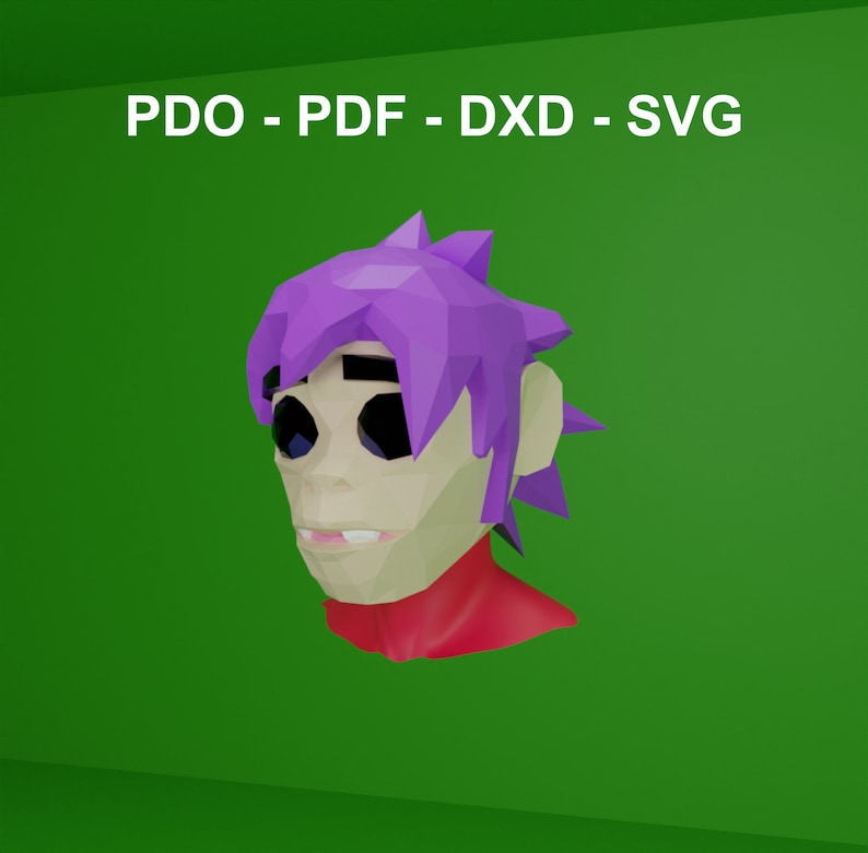 MASK 2D GORILLAZ - PAPERCRAFT - Etsy