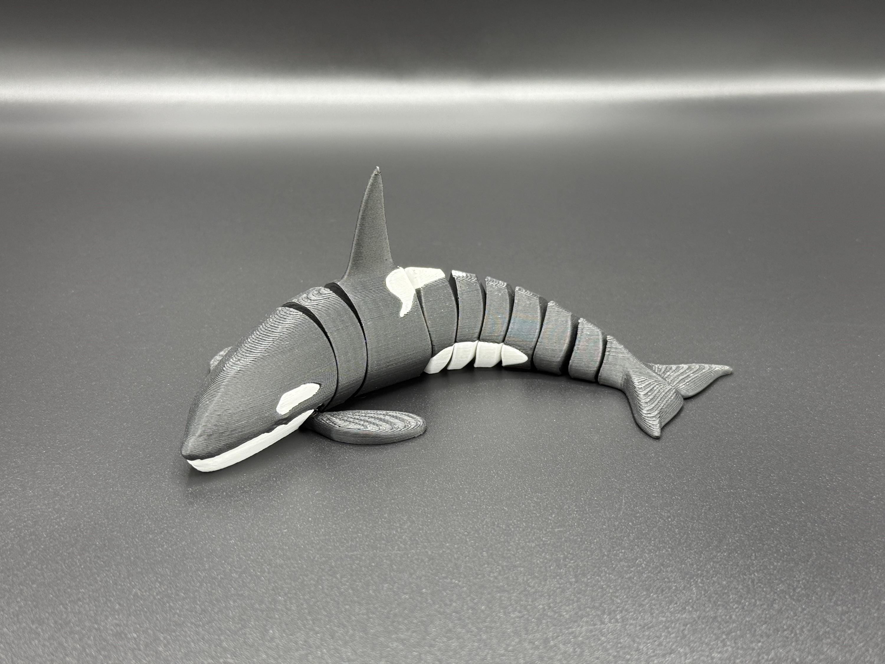 Black & White Orca | Articulated Killer Whale | | Flexible Ocean Animal ...