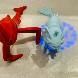 Sea Monsters From the Sea, the Red Bluster and Blue Monster Package - Etsy